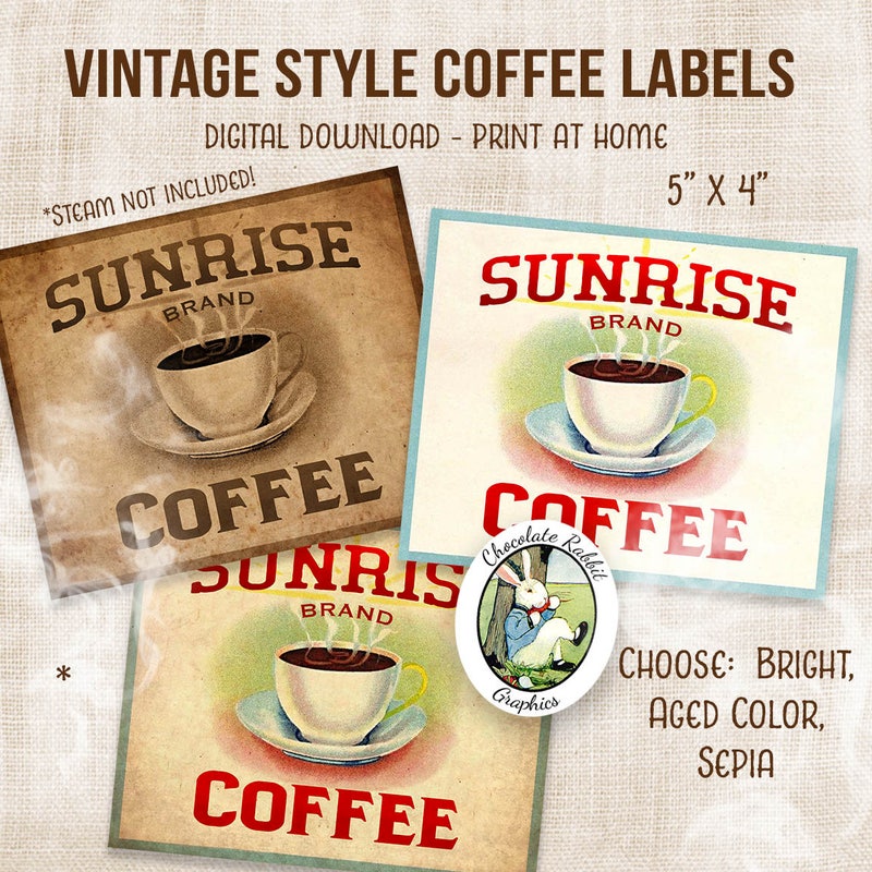 Vintage Coffee Label - Etsy