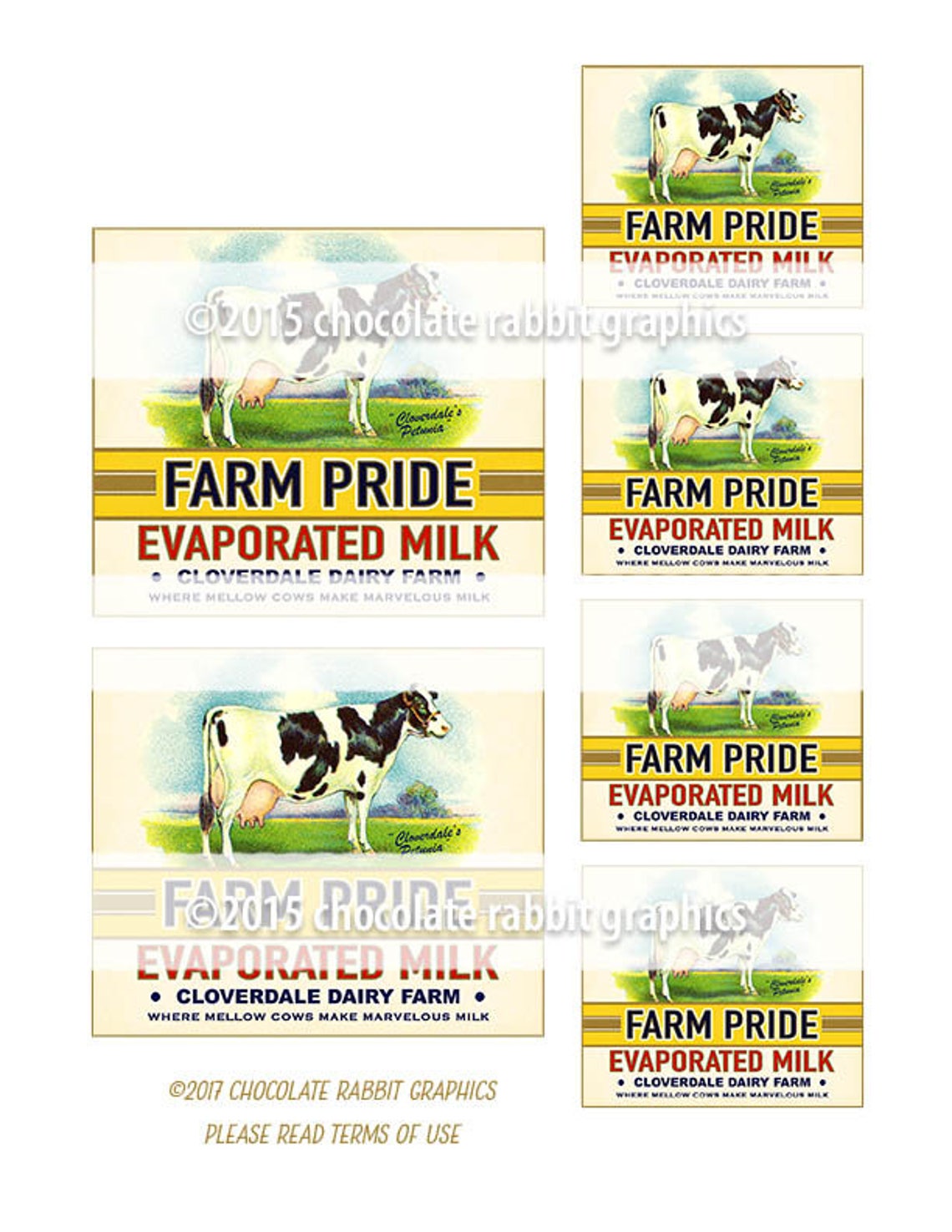 Printable Kitchen Labels Vintage Milk Label Primitive Clip | Etsy