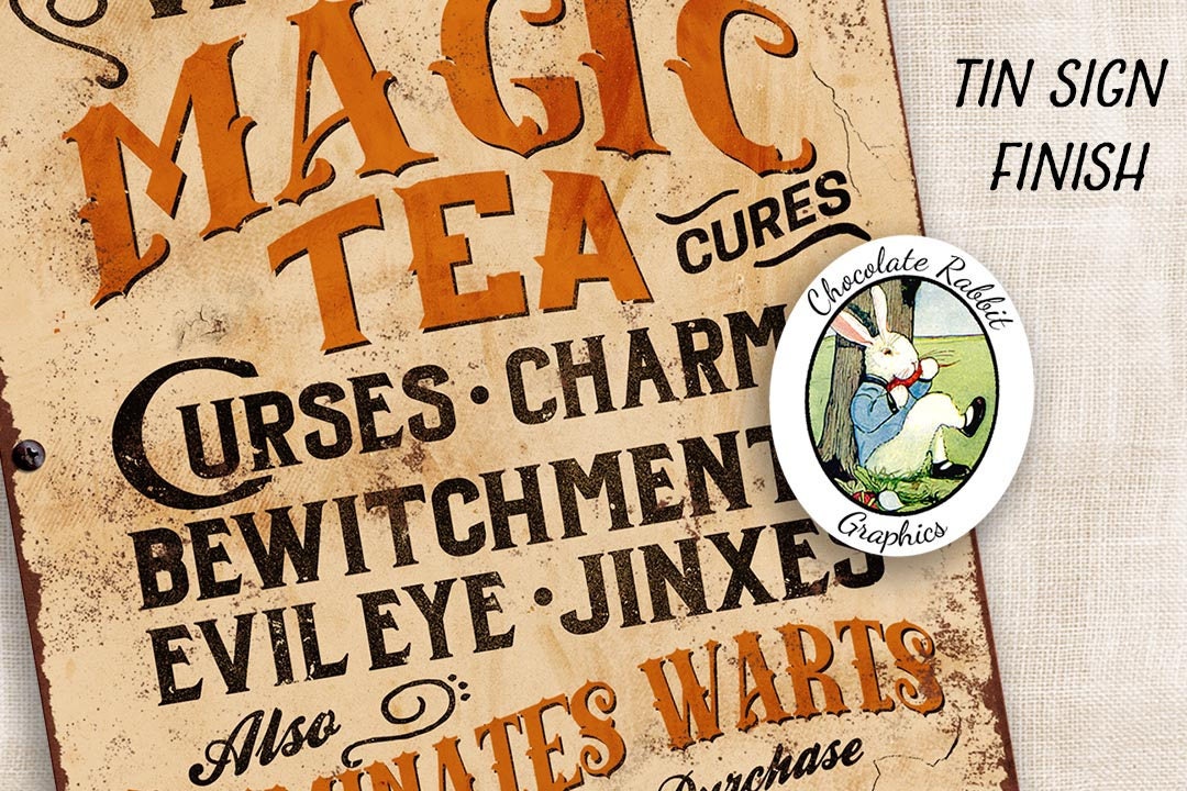 Halloween Witch Tea Printable Sign Vintage Digital Download | Etsy