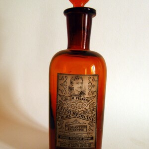 Quack Medicine Apothecary Bottle Labels, Digital Country Primitive Vintage Style, Printable ...