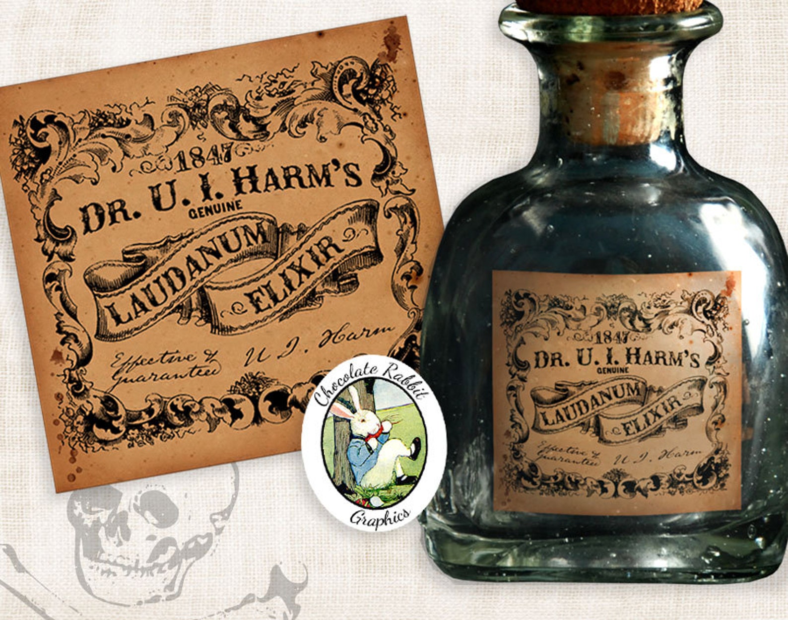 Laudanum Victorian Poison Halloween Potion Apothecary Bottle - Etsy