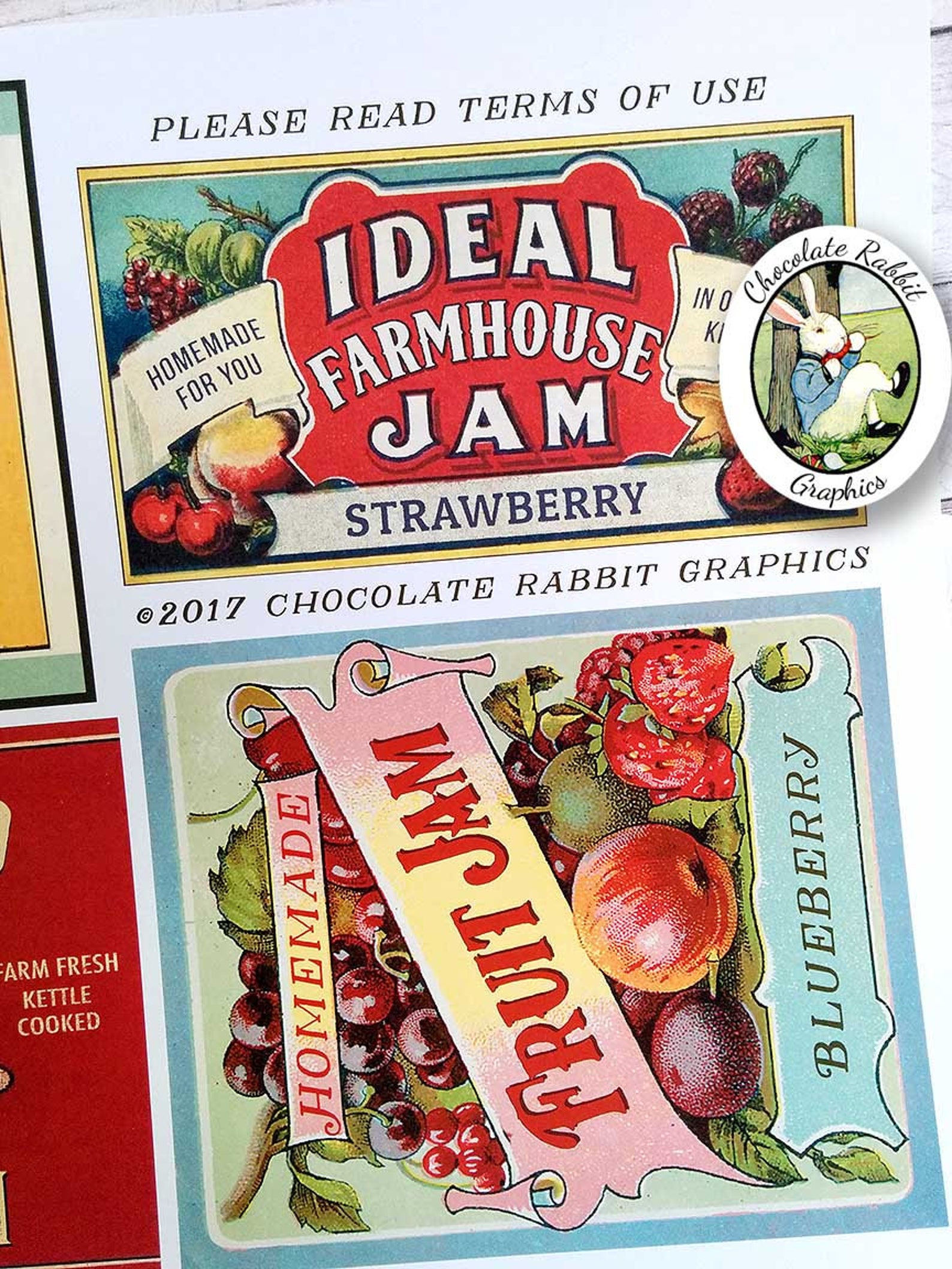 Vintage Style Jam Labels Printable Jam Tags Jelly Jar | Etsy