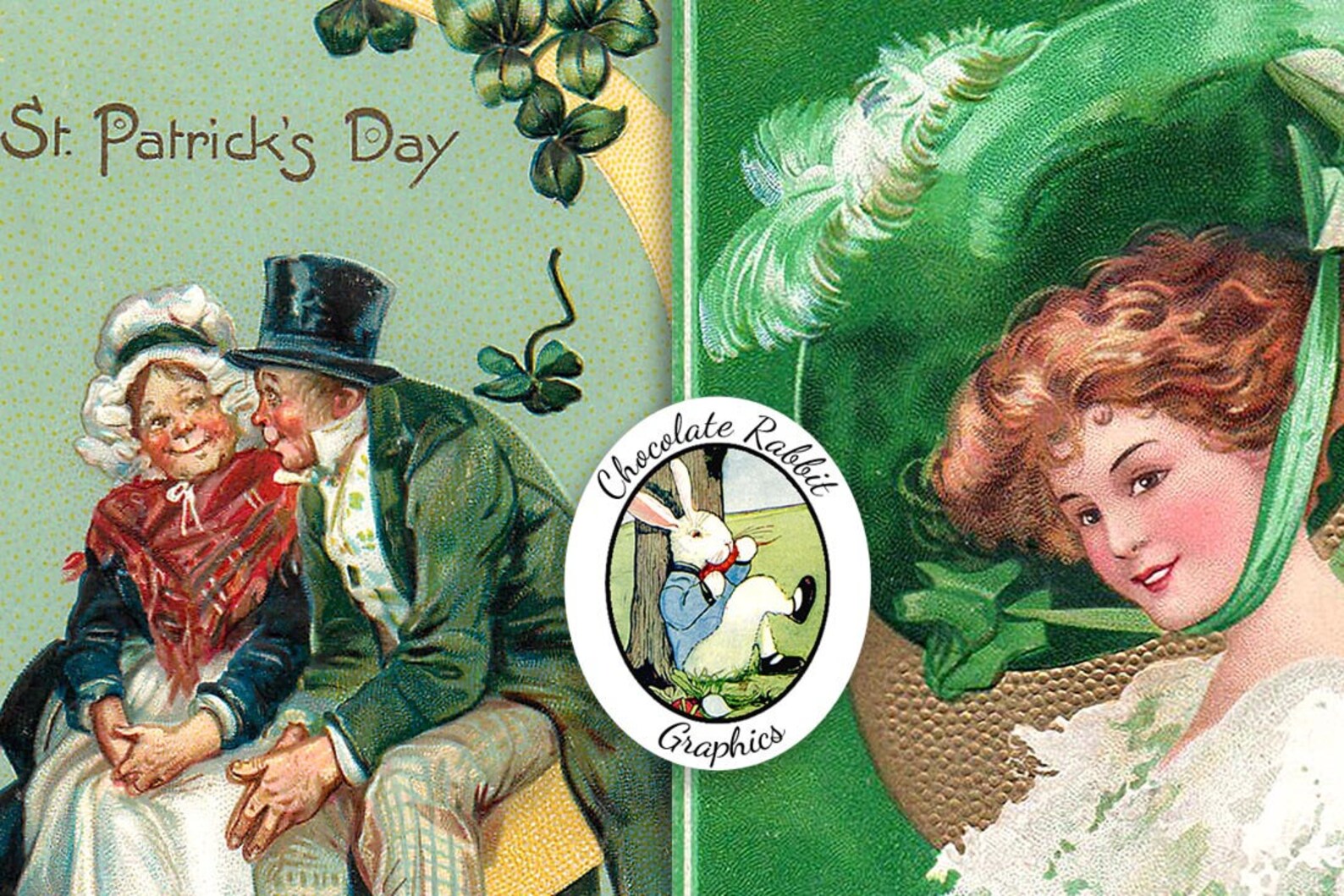 Vintage St. Patricks Day Postcards Digital Download - Etsy