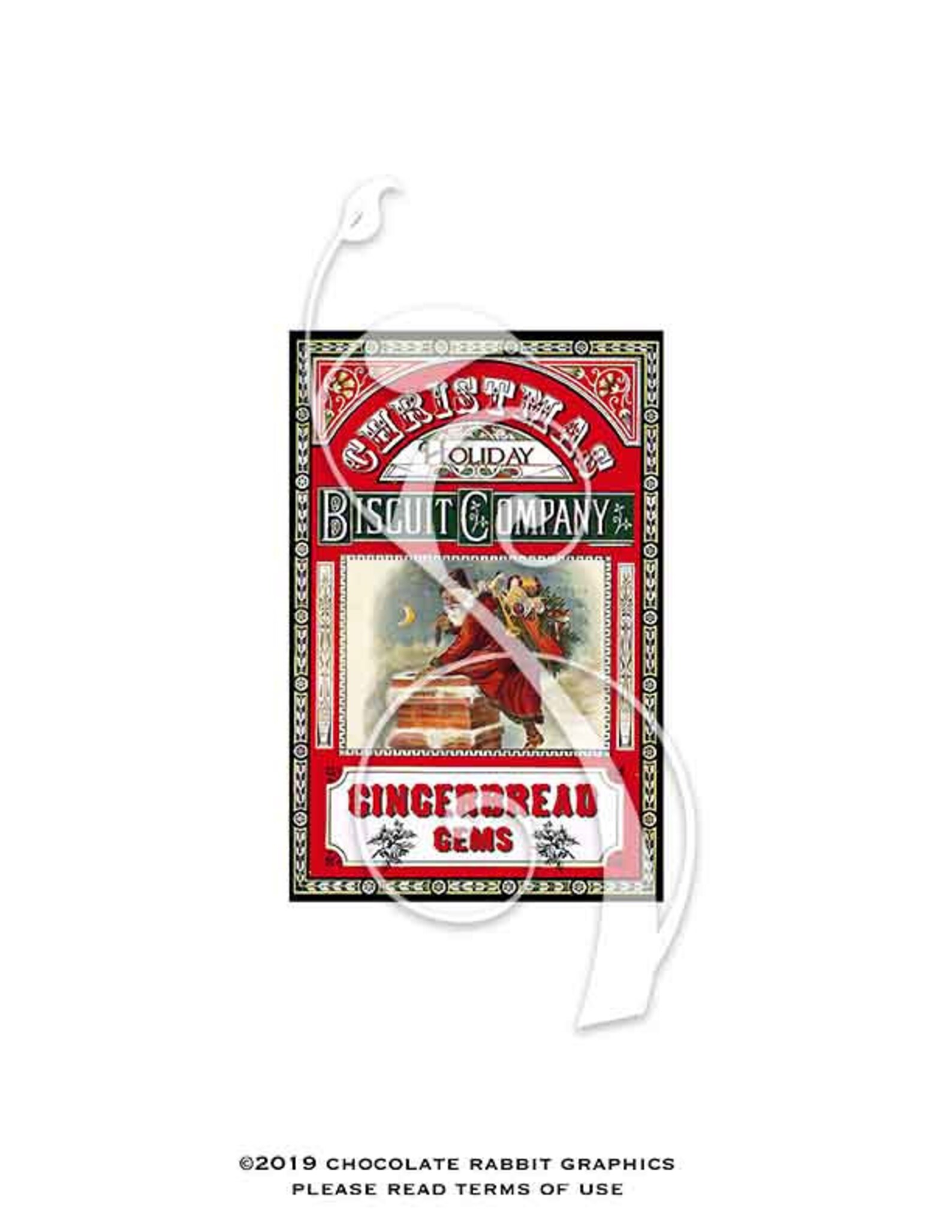 Christmas Gingerbread Cookie Labels, Digital Download, Printable ...