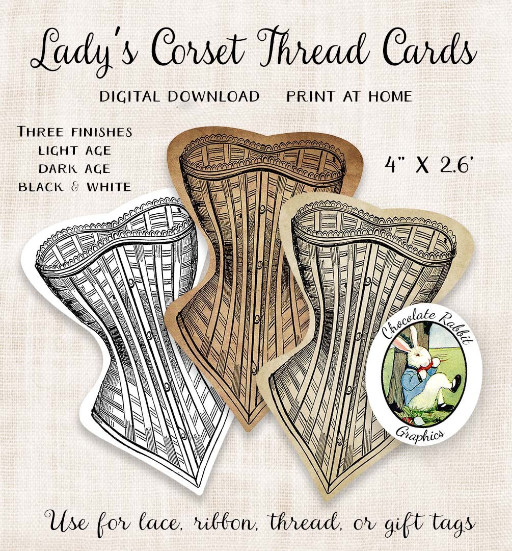 Vintage Corset Thread Cards Lace Cards Ribbon Holders | Etsy