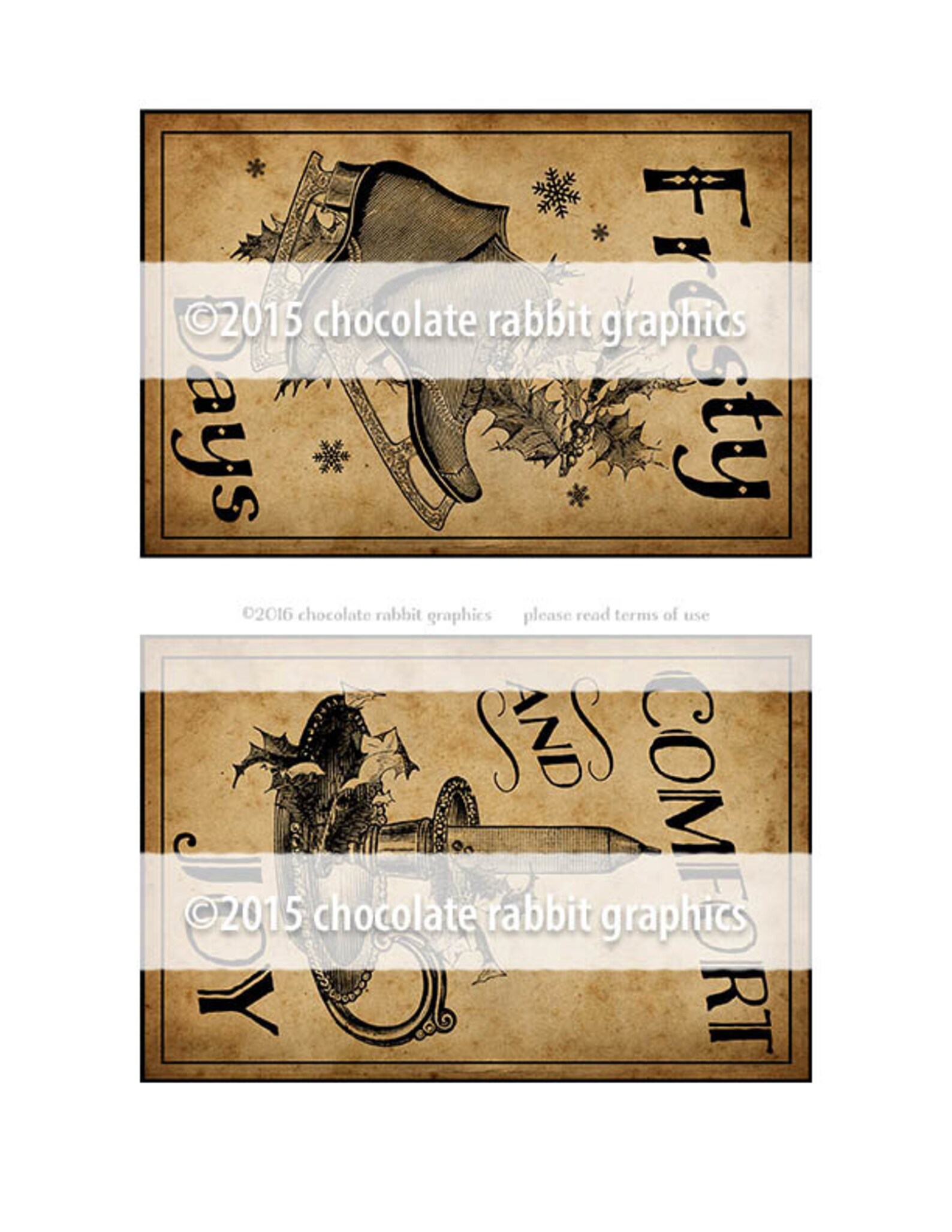 Primitive Country Christmas Labels, Printable Christmas Tags, Digital ...