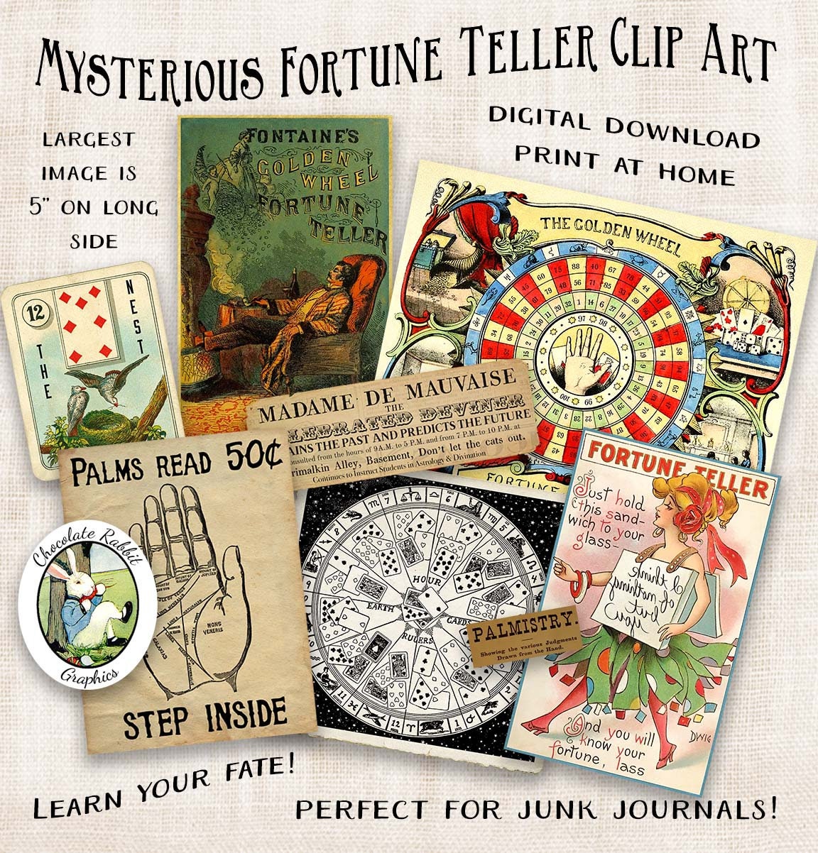 Vintage Fortune Teller Clipart