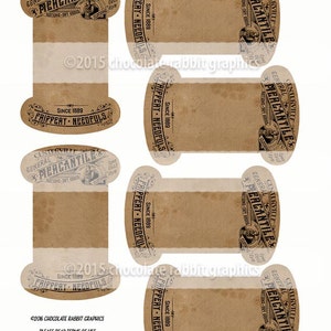 Ribbon Lace Bobbin Thread Floss Spool Holder Cards Vintage Primitive ...