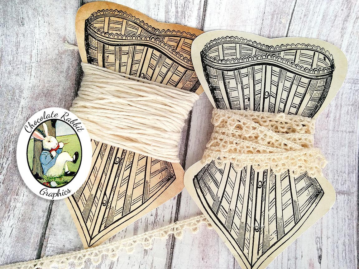 Vintage Corset Thread Cards Lace Cards Ribbon Holders | Etsy