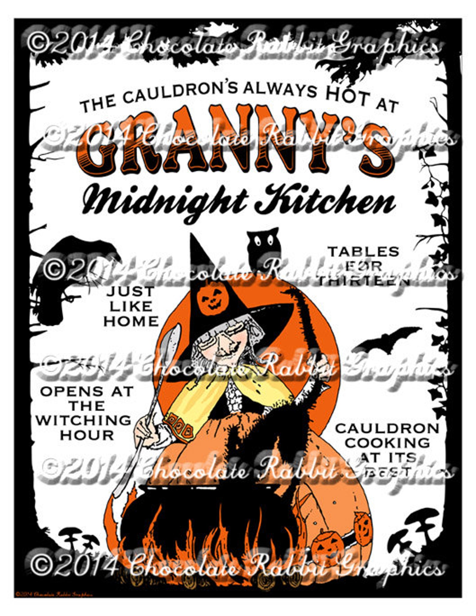 Halloween Sign Printable Witch Digital Download Vintage Style | Etsy