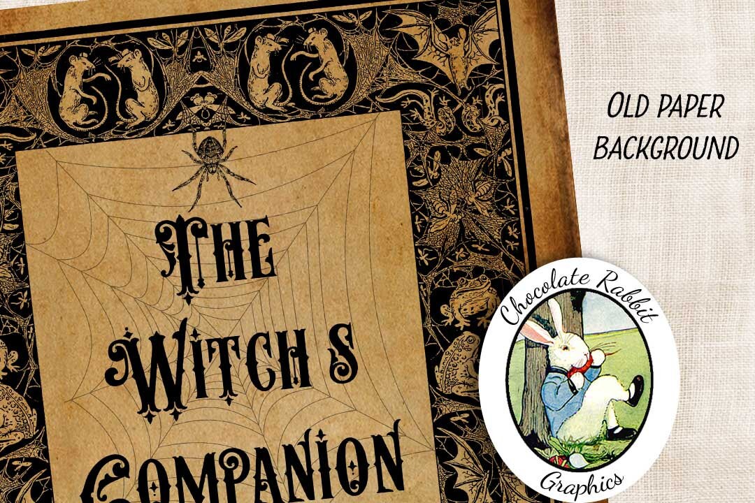 Halloween Witch Companion Spell Book Cover Printable Spell | Etsy