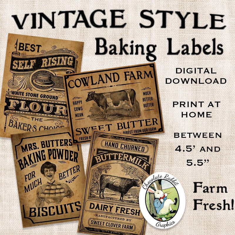 Primitive Bake Labels - Etsy
