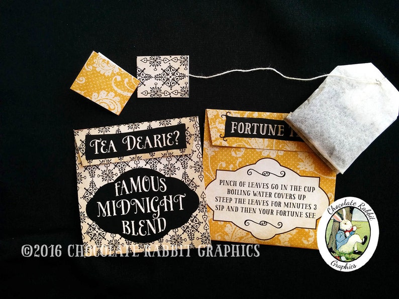 Halloween Tea Bag Covers Wrappers Fortune Teller Vintage Witch - Etsy