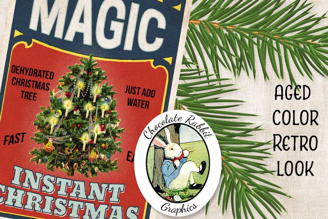 Vintage Magic Christmas Potion Label Christmas Tree Label | Etsy