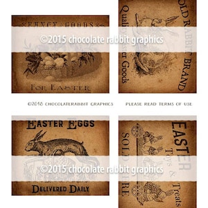 Primitive Easter Labels, Printable Country Store Easter, Digital Easter ...