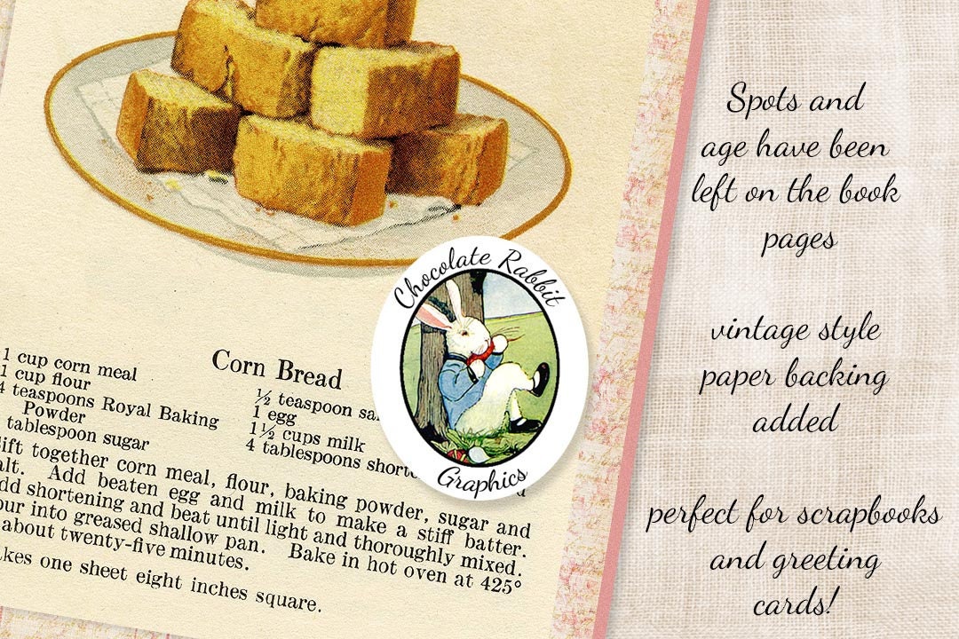 Vintage Recipe Cards: Printable Country Kitchen Decor (digital Download ...