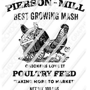 Chicken Feed Sack Sign, Digital Download, Country Vintage Style ...