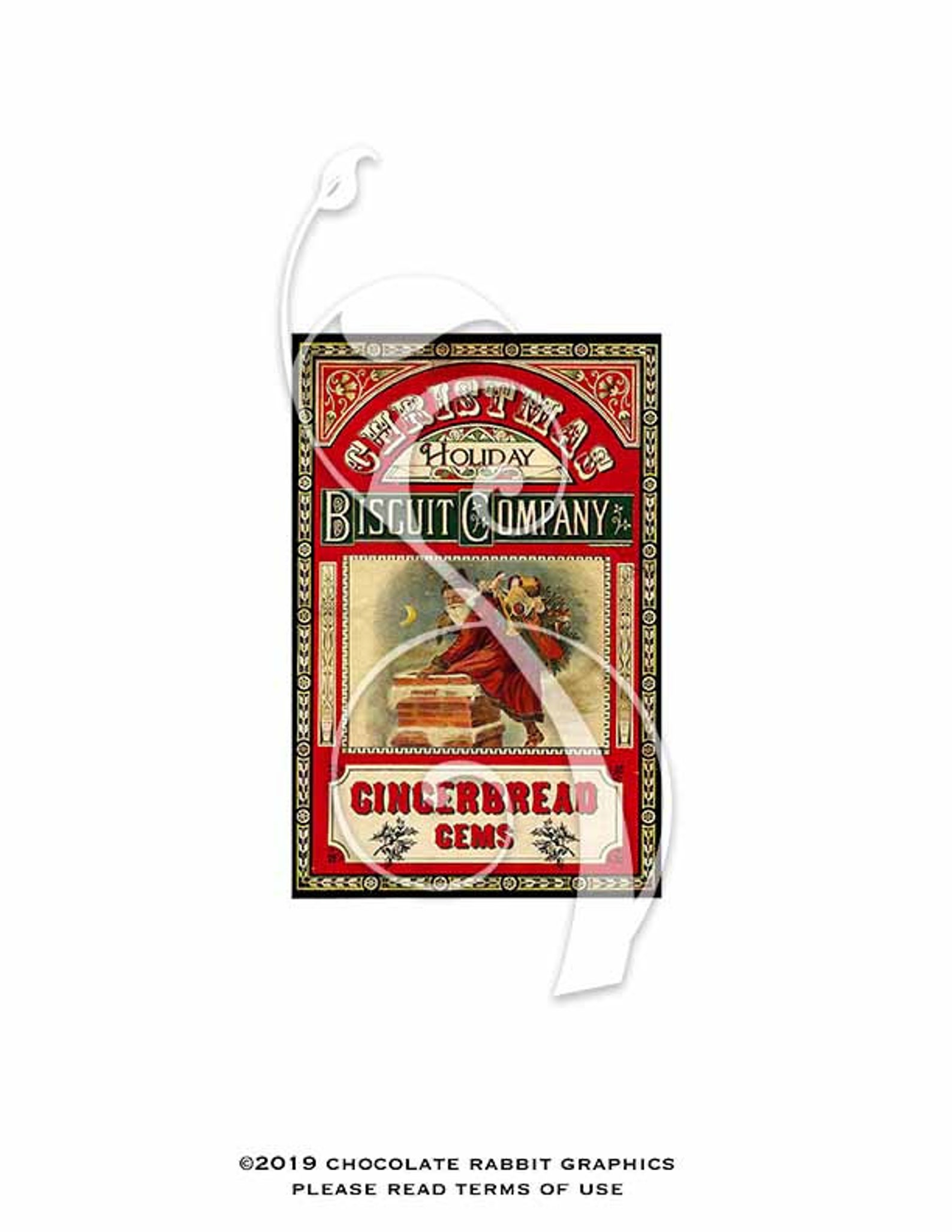 Christmas Gingerbread Cookie Labels, Digital Download, Printable ...