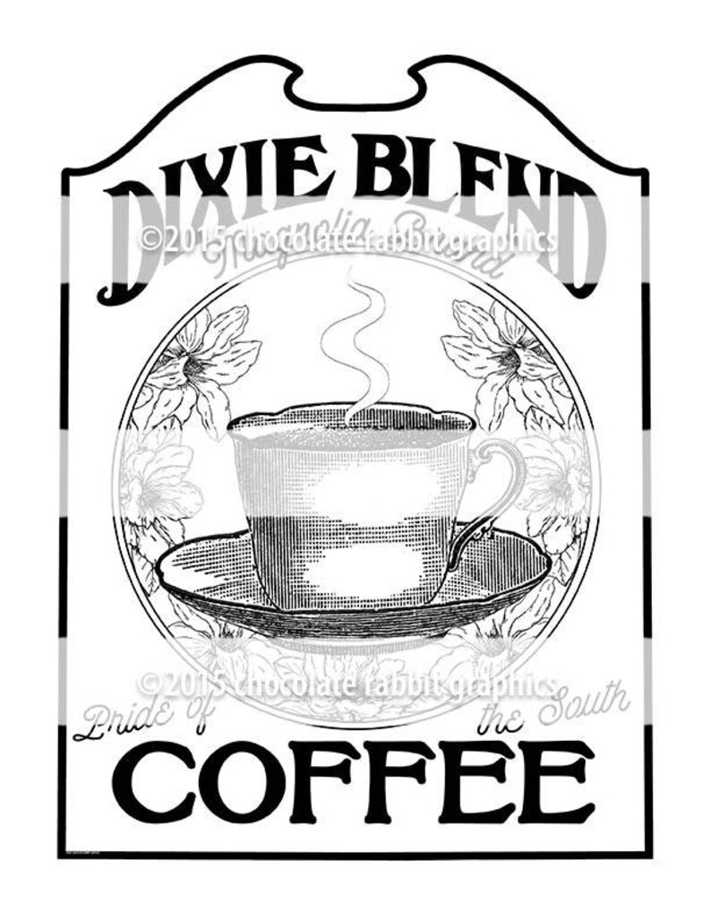 Coffee Label Vintage Style Kitchen Sign Digital Download - Etsy