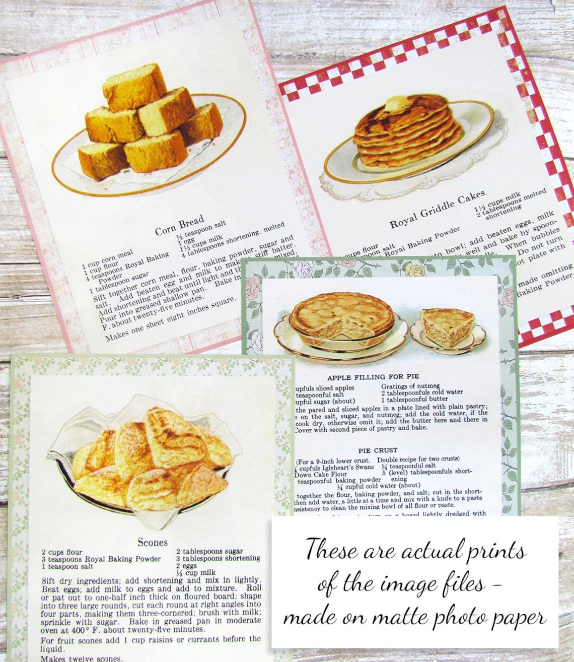 Vintage Recipe Cards Printable Country Recipes Digital | Etsy