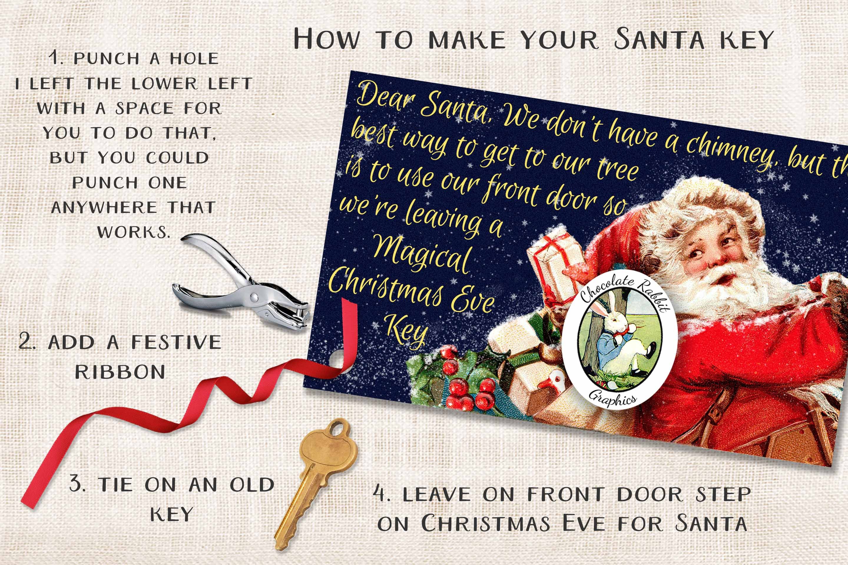 Christmas Eve Magic Key Card for Santa Printable Digital | Etsy