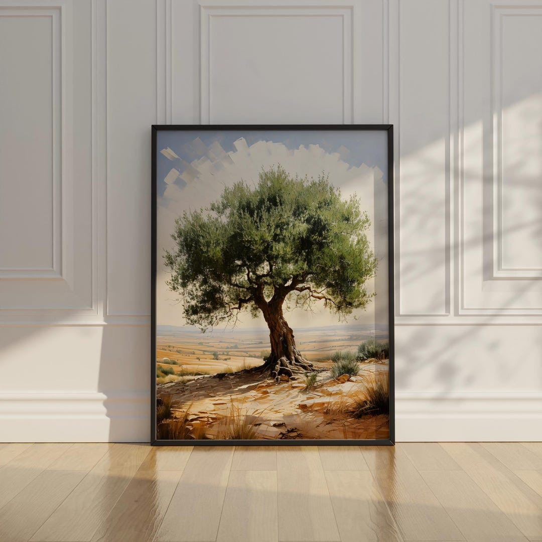 Ancient Olive Tree Wall Print | Olive Tree Poster | Ancient Israel ...