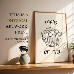 Laundry Room Art Loads of Fun Sign | Laundry Room Print for Artful ...