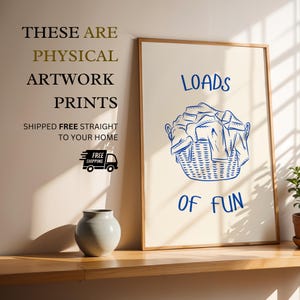 Loads of Fun Laundry Room Sign | Funny Print for Artful Laundromat ...