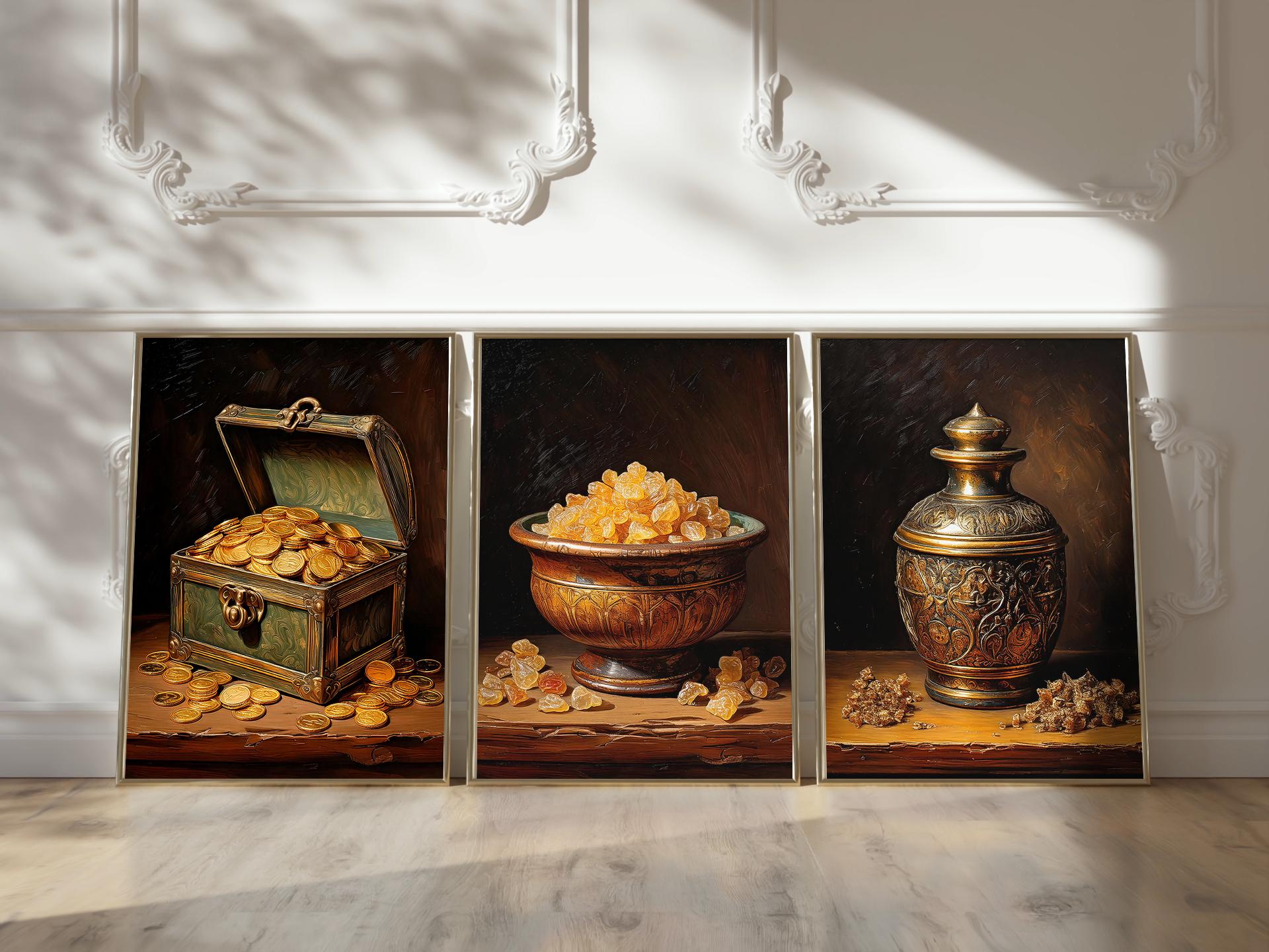 Gifts of the Three Wise Men Print | Gold Frankincense Myrrh Art Prints ...