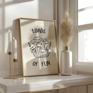 Laundry Room Art Loads of Fun Sign | Laundry Room Print for Artful ...