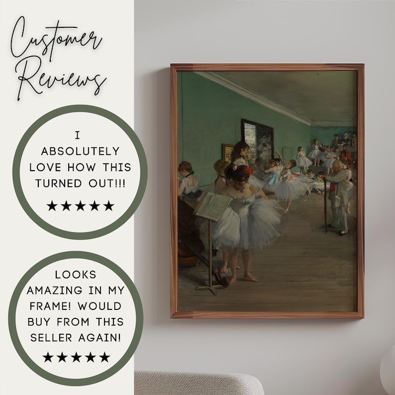 Vintage Ballerina Wall Art Print | the Dance Class Print | Ballet Dance ...