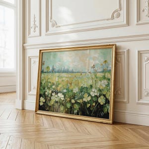 St. Patrick’s Day Clover Field Print | Green Cottagecore Decor ...