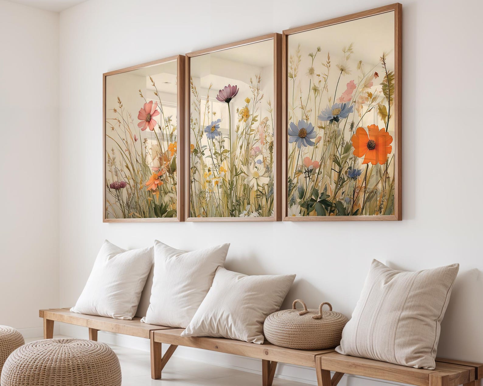Colorful Wildflower Posters | Watercolor Floral Poster Set of 3 ...