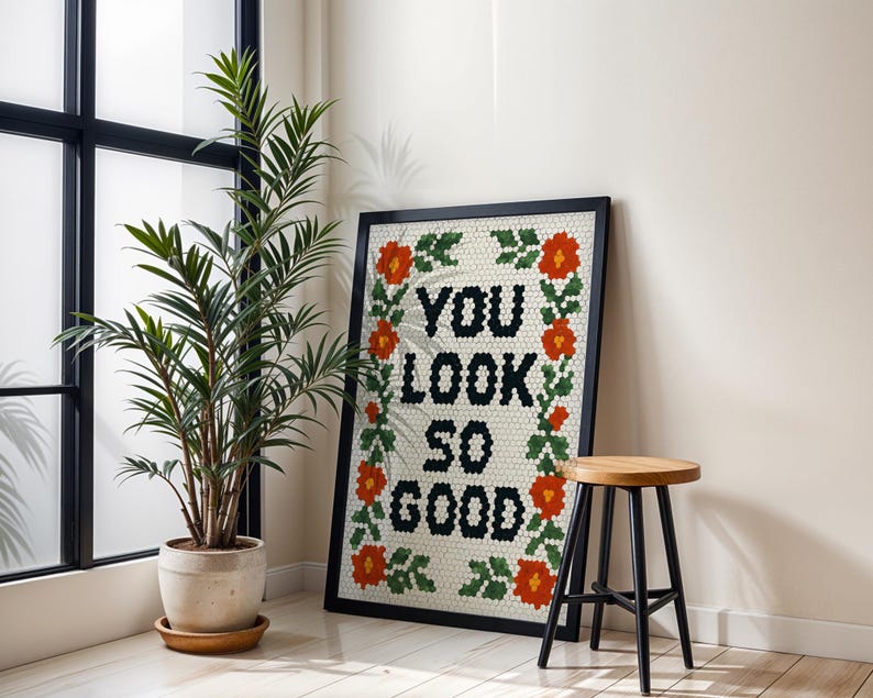 You Look so Good Wall Print | Bathroom Wall Art | Artwork for Powder ...