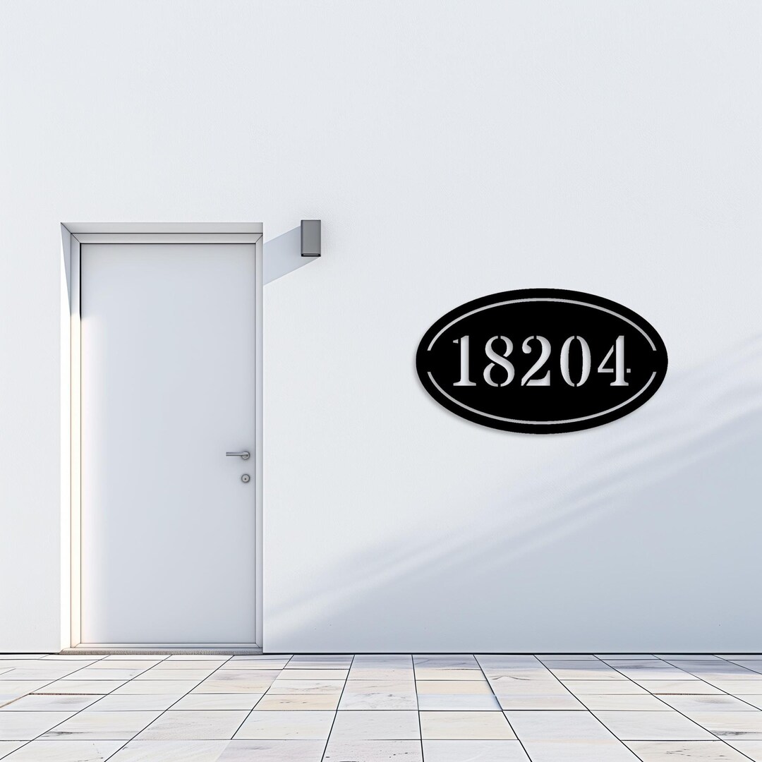 Personalized Metal Address Plaque • Custom House Number & Street Name ...