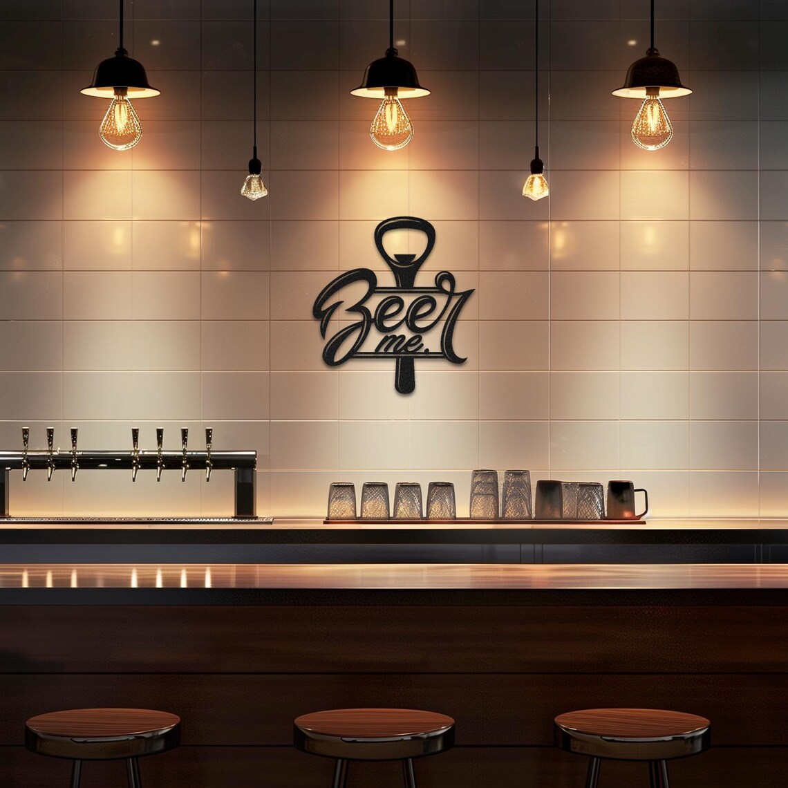 Personalized Beer Me Metal Wall Art • Custom Bar Pub Steel Wall Sign ...