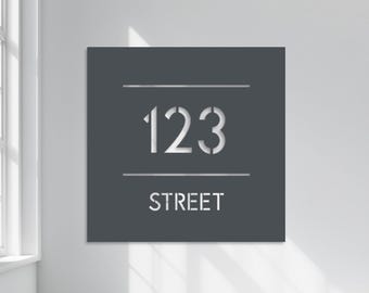 Personalized Metal Address Plaque Custom House Number & Street Name ...