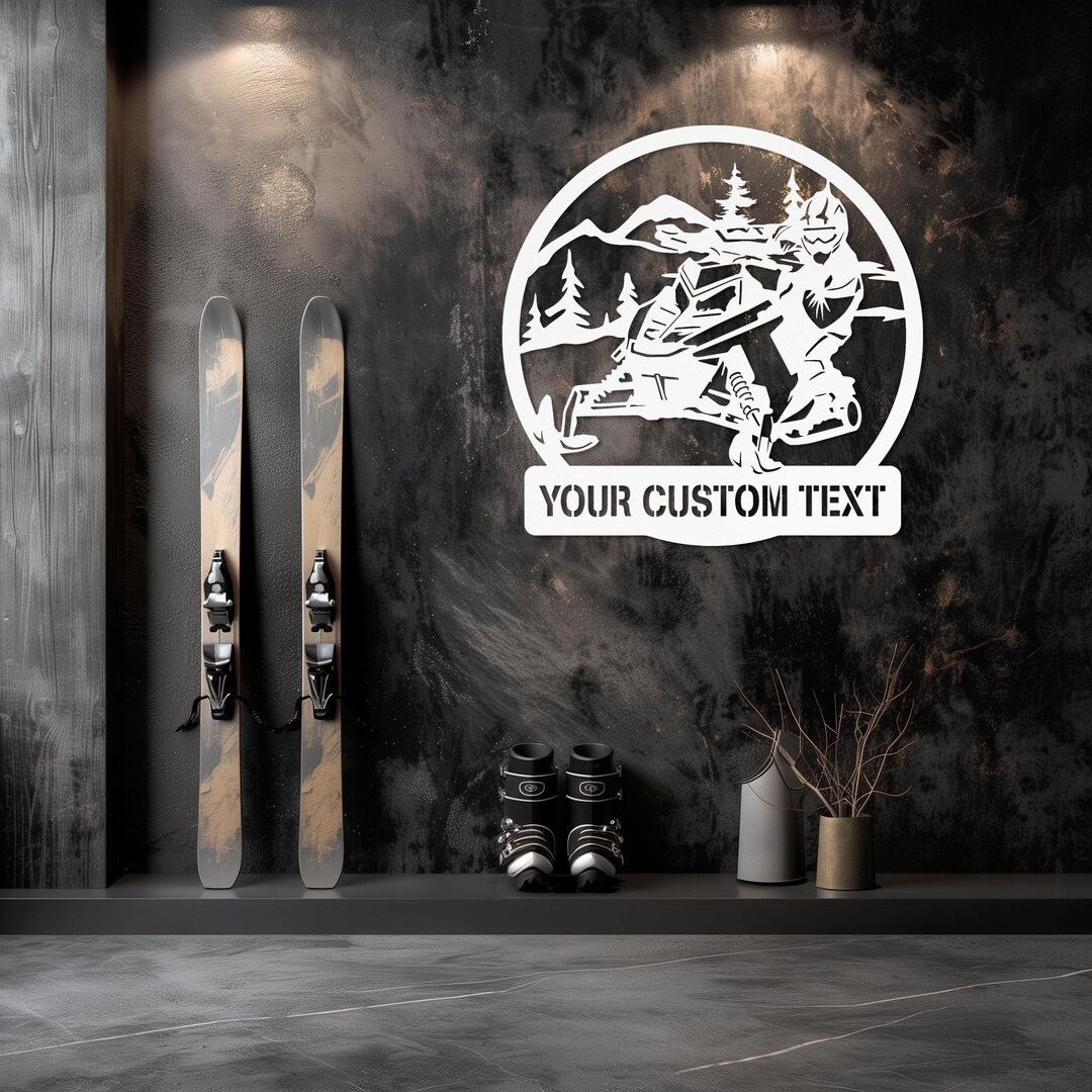 Personalized Snowmobile Metal Sign • Custom Rider Steel Sign • Sport ...