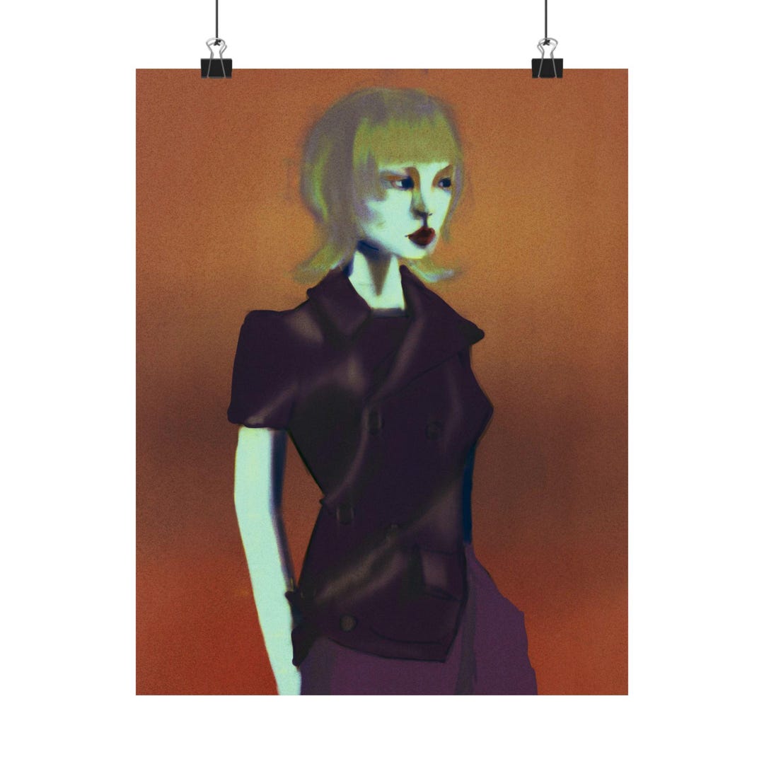 Alternative Girl Art Print Matte Vertical Posters Digital Artwork Wall ...