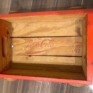 Vintage Wood Coca-cola Wagon Cart With Wheels and Handle. - Etsy