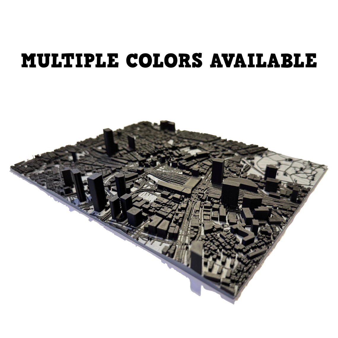 Custom 3D Printed City Map Minimalist Cityscape Artwork Own Your ...