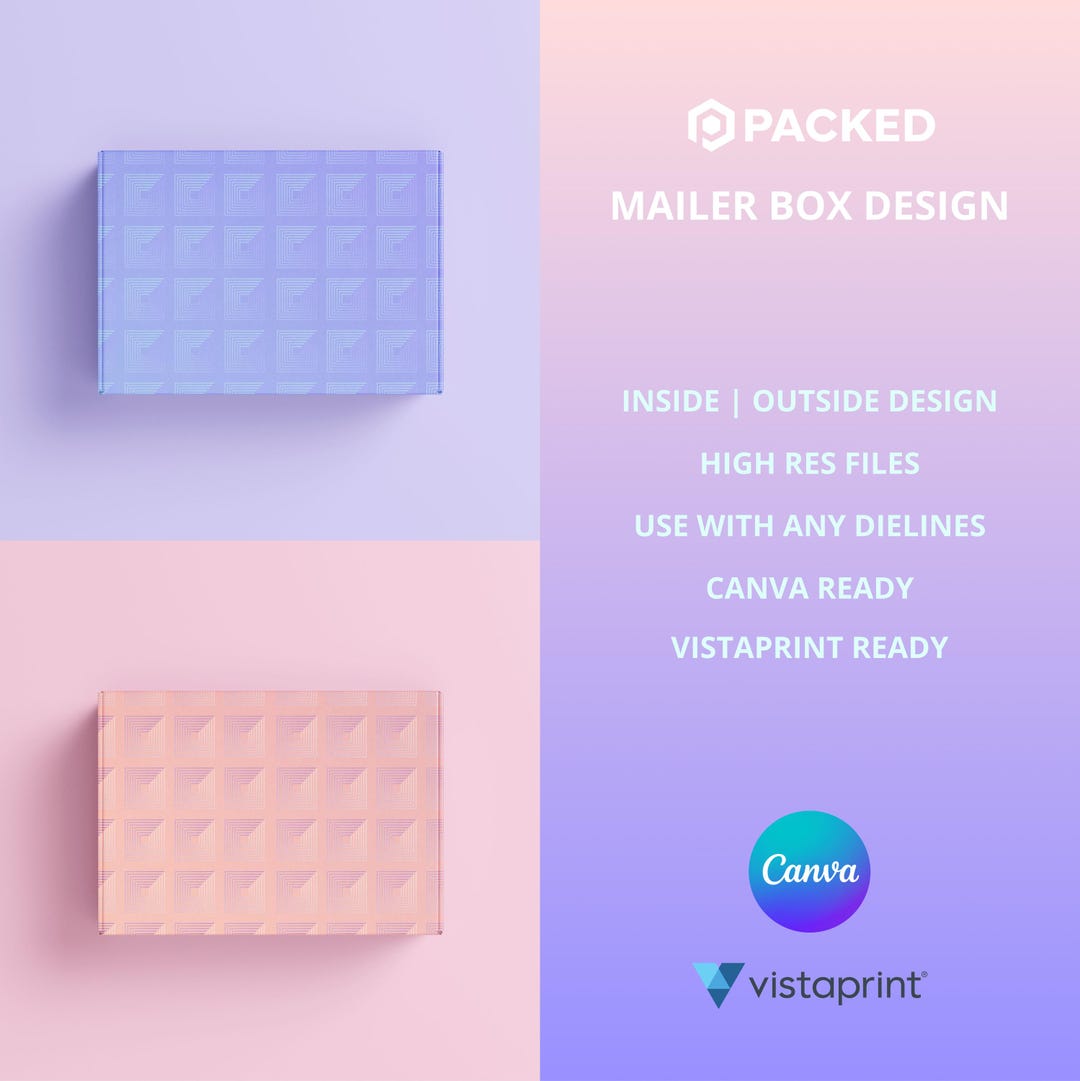 PACKED | PYRAMIDS Mailer Box Templates - Etsy