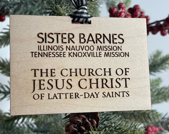 LDS Mission Tag Keepsake Ornament, Missionary Gift Keepsake ...