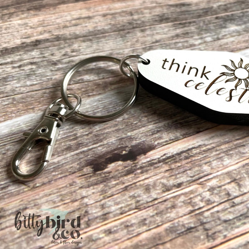 Think Celestial Keychain Gift, Lds Quote Gift, Keychain for Christian ...