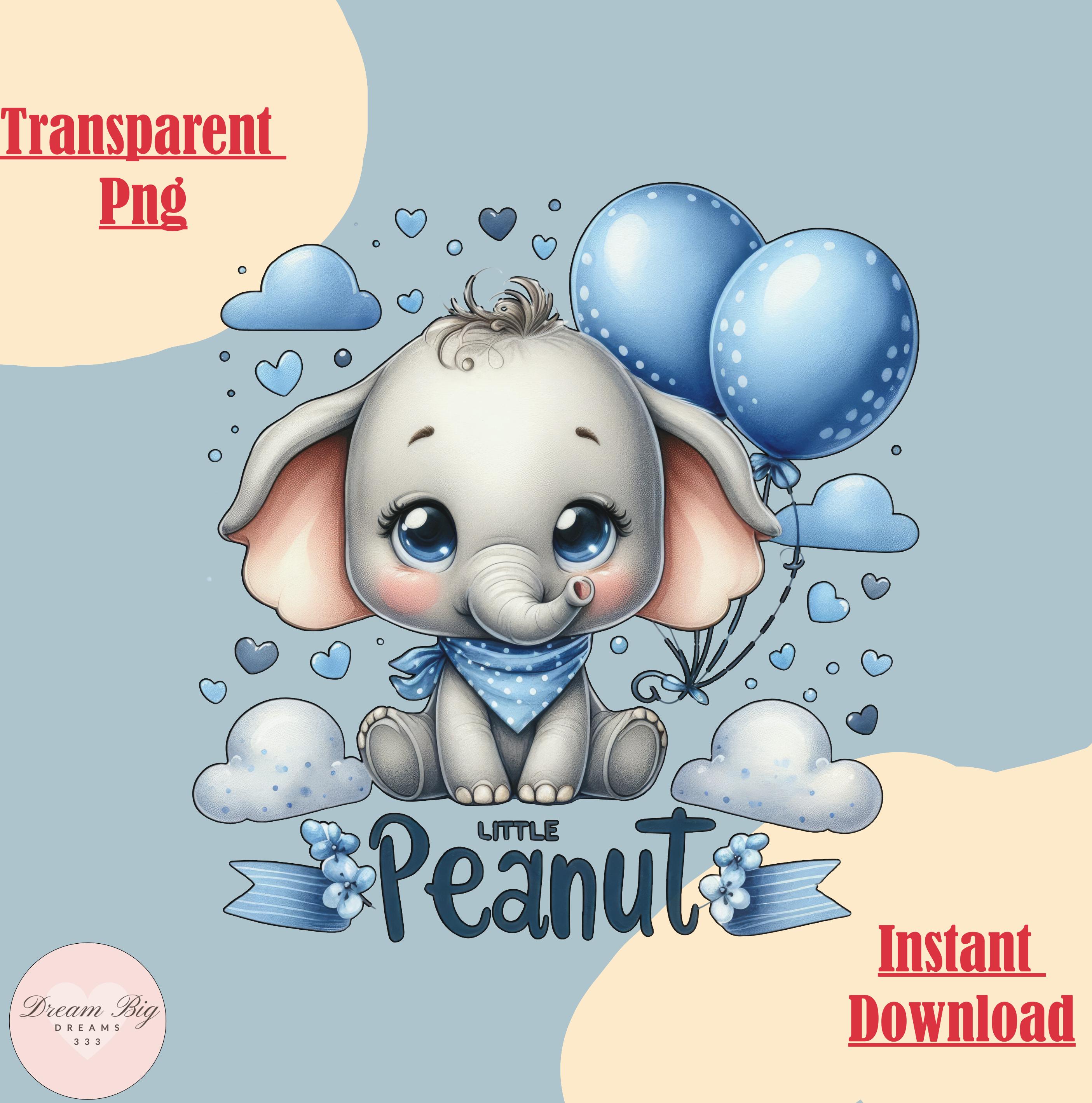 Little Peanut Png, Elephant Clipart, Elephant Baby Shower, Elephant Png ...