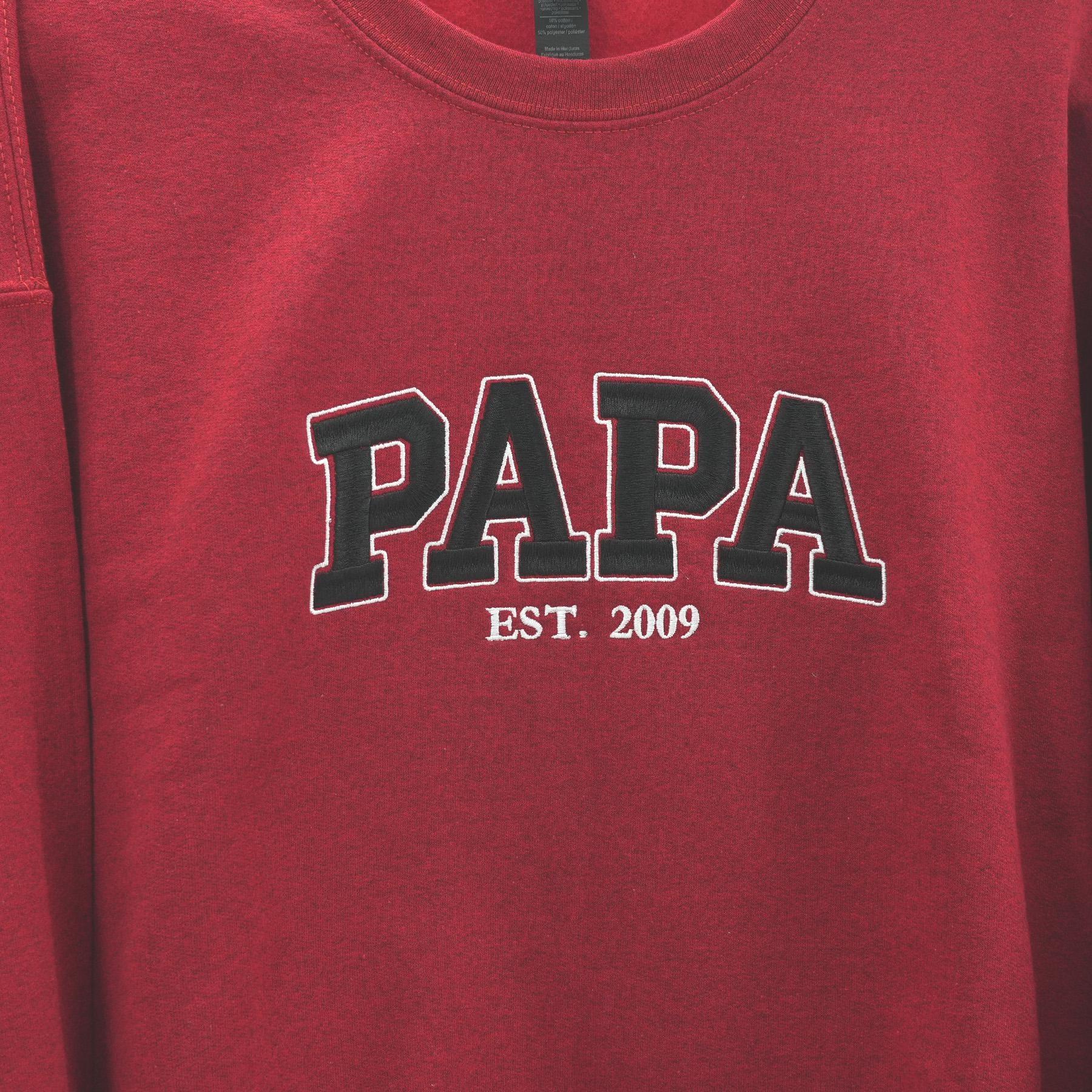 Custom PAPA Sweatshirt With Kids Names & Year – Personalized ...