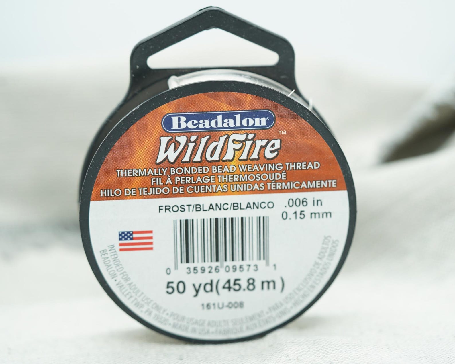 2-pack Beadalon Wildfire Bead Weaving Thread – Frost, 0.006in (0.15mm), Thermally Bonded, 50yd ...