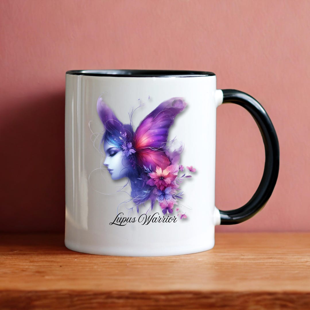 Lupus Warrior Coffee Mug - Empowering Butterfly Design, Hope Over Fear ...