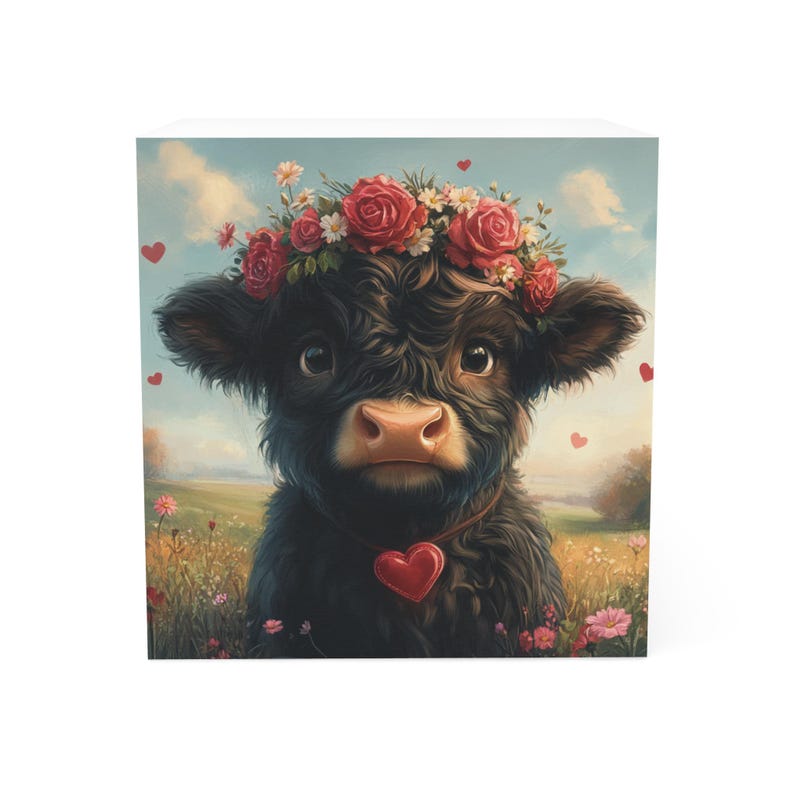 Note Cube, Highland Cow Sticky Notes, Cute Memo Pad, Animal Lover Gift ...