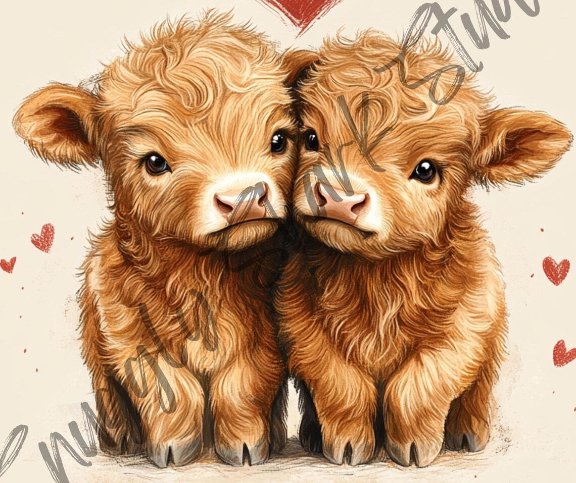 Cute Highland Cows DIGITAL DOWNLOAD Watermark is Removed in Downloads ...